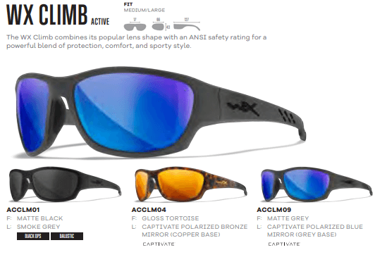 Wiley X Safety Frames Now Available