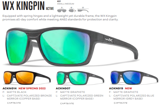 Wiley X Safety Frames Now Available